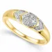 abstrakt diamant ring i 9 karat guld.- og hvidguld 0,02 ct