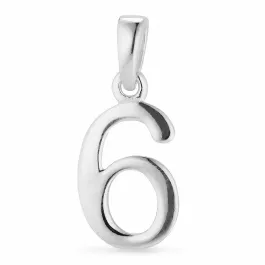 tallet 6 vedhæng i sølv