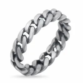 panzer ring i oxideret sterlingsølv