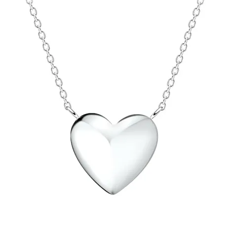 hjerte halskæde i sølv